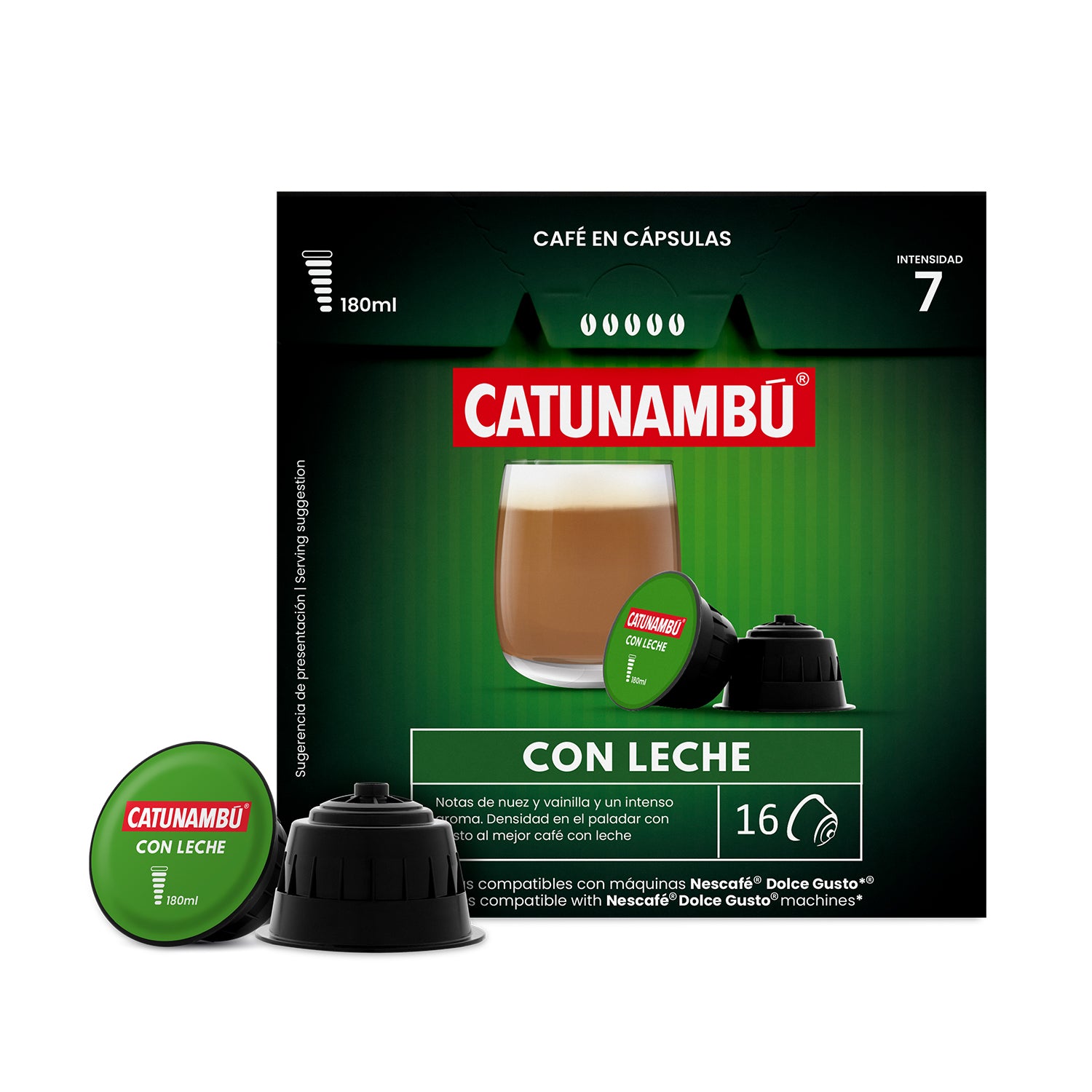 Cápsulas de Café con Leche (16 caps.) · Compatibles Dolce Gusto ...